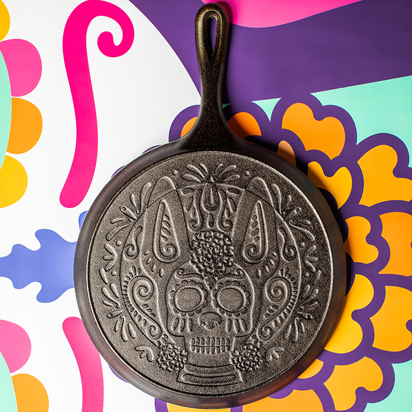 Cast Iron Xolo Sugar Skull Griddle | Shop Online | Lodge Cast Iron