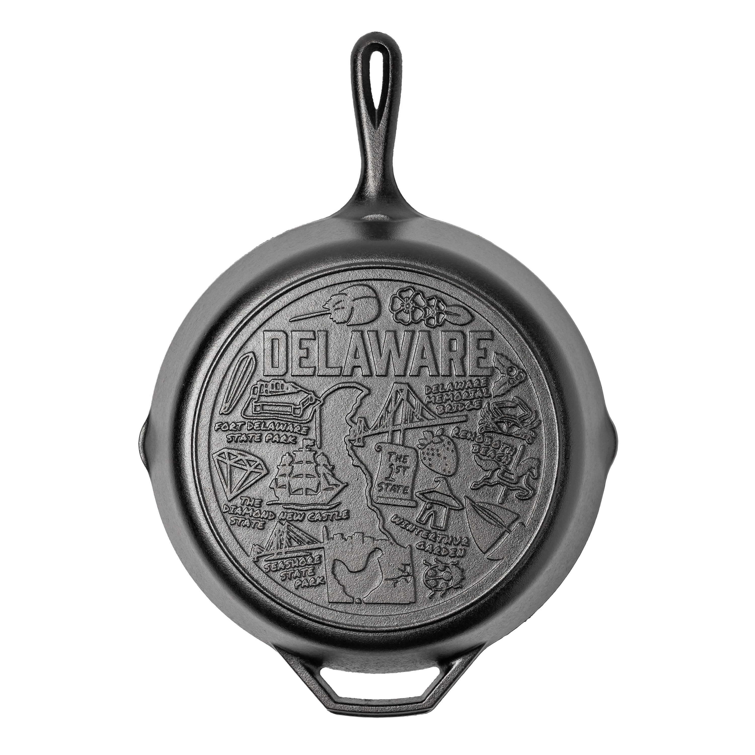 American Road Trip: 12 Inch Seasoned Cast Iron Skillet, Delaware ...